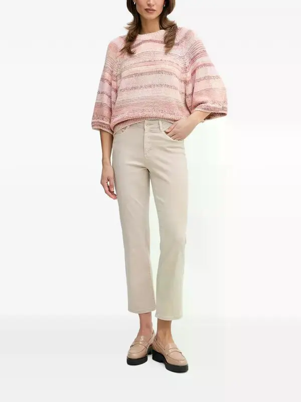MOS MOSH Mmedele Striped Raglan-sleeve Sweater