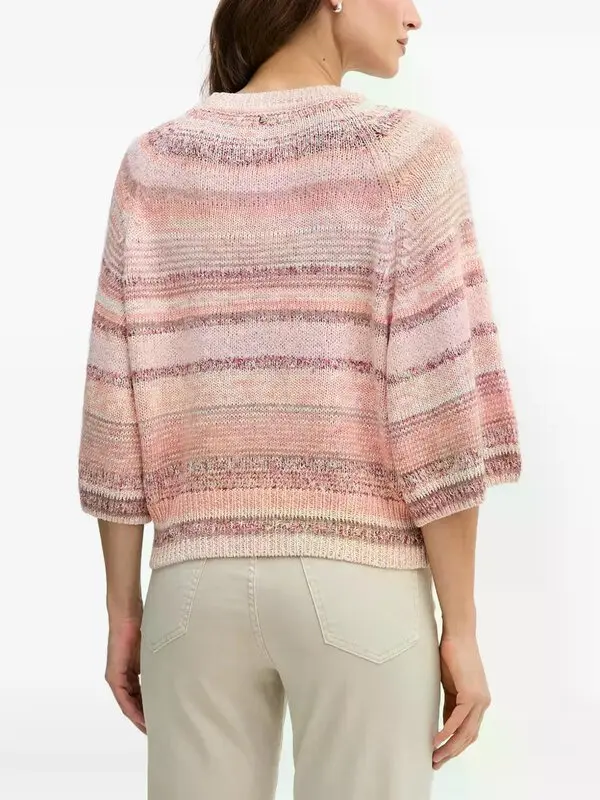 MOS MOSH Mmedele Striped Raglan-sleeve Sweater
