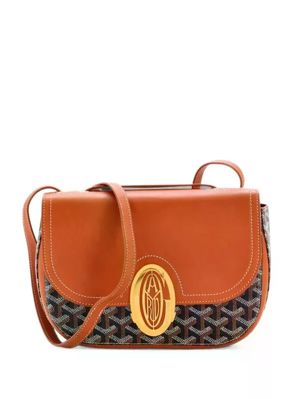 Goyard Coated Canvas And Leather Shoulder Bag