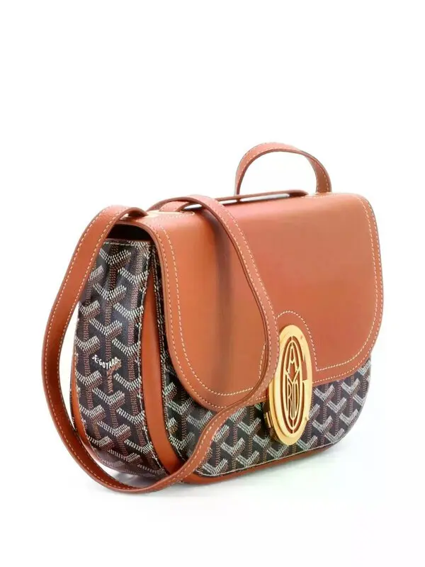 Goyard Coated Canvas And Leather Shoulder Bag