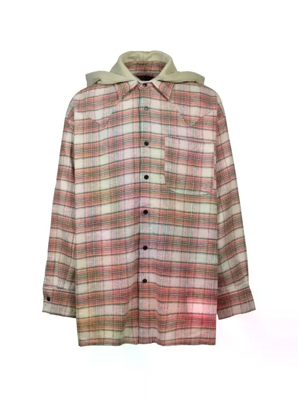 JUN/NAKAYAMA Check Hooded Shirt