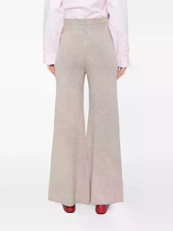 PANICALE Drawstring Palazzo Knit Trousers