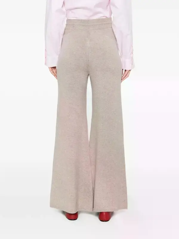 PANICALE Drawstring Palazzo Knit Trousers