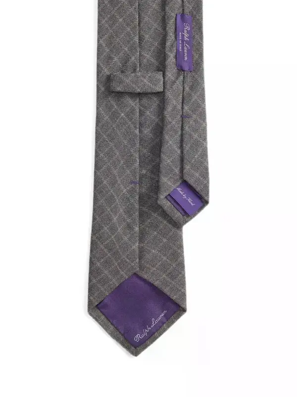 Ralph Lauren Purple Label Check-pattern Herringbone Tie
