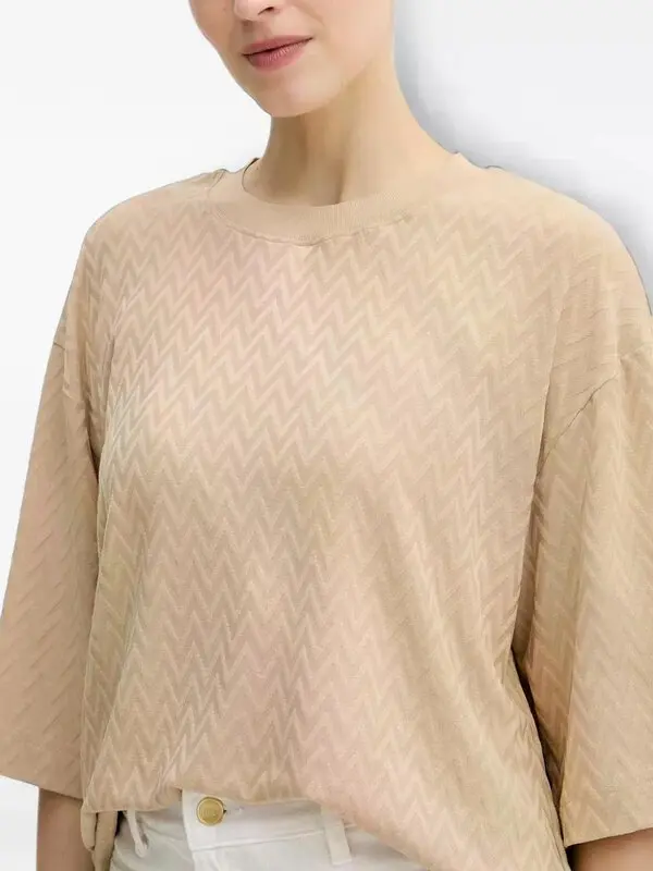 MOS MOSH Chevron Pattern T-shirt