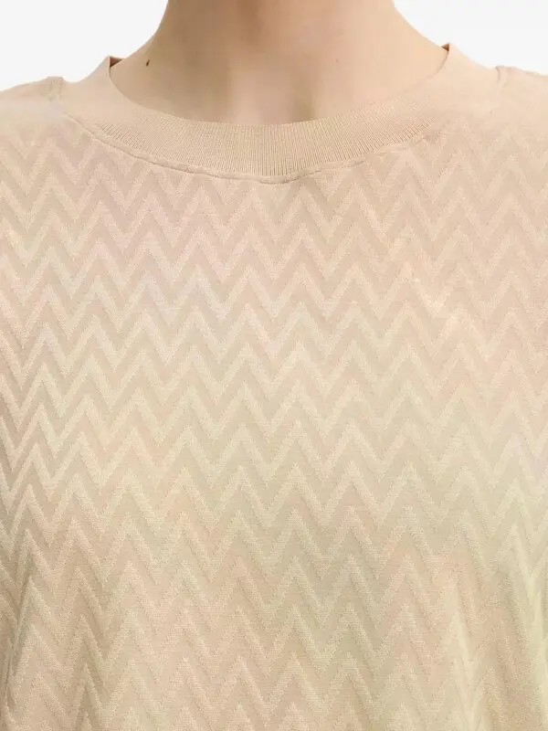 MOS MOSH Chevron Pattern T-shirt