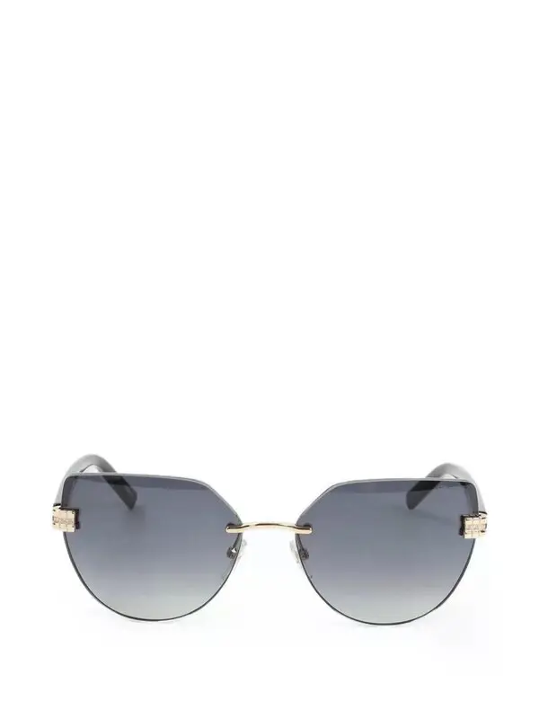 Chopard Crystal-embellished Rimless Sunglasses - Black