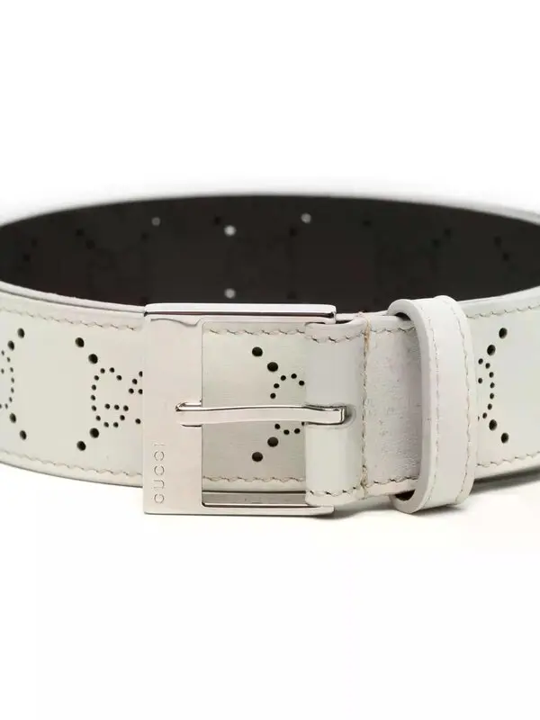 Gucci Perforated Gg Belt
