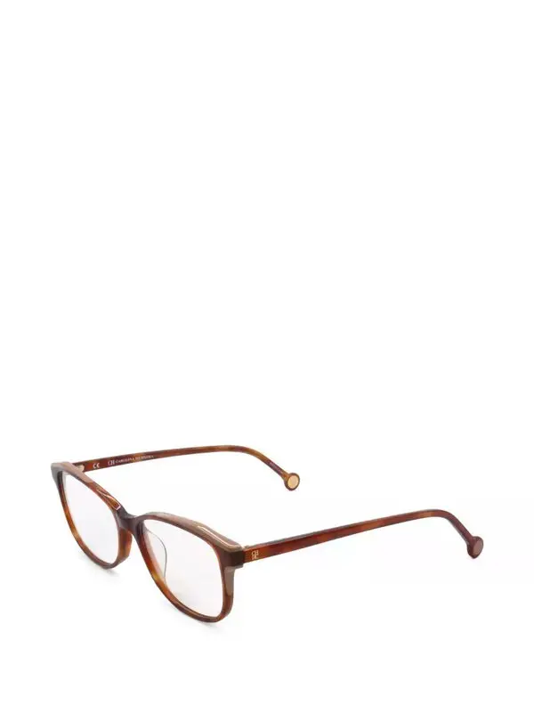 Carolina Herrera Tortoiseshell-effect Rectangle-frame Eyeglasses - Brown