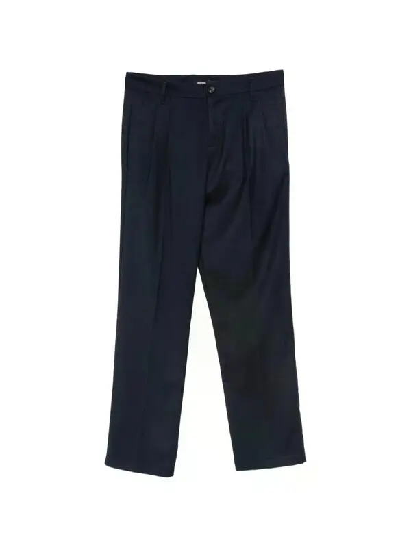 Imperial Pleated Straight-leg Trousers - Blue
