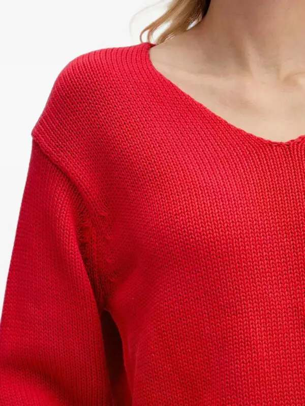 MOS MOSH Mmbine V-neck Dropped-shoulder Sweater