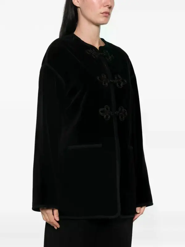 Soeur Lutetia Frog-fastening Velvet Coat