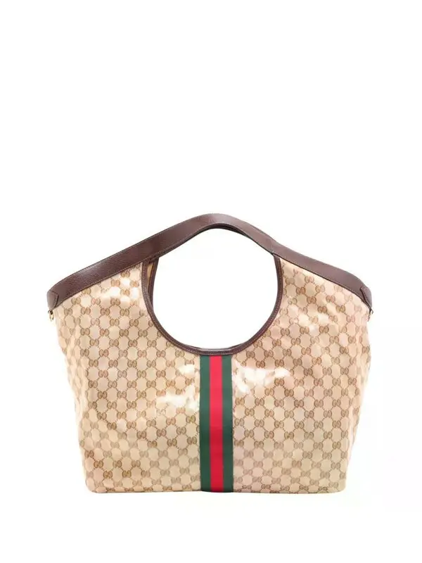 Gucci 2000-2015 Large Gg Crystal Web Giglio Tote Bag