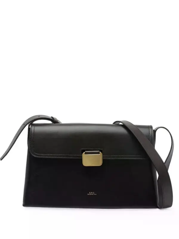 A.p.c. Simone Logo-print Leather Shoulder Bag - Brown