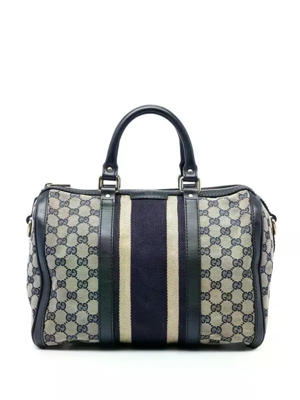 Gucci 2016-2026 Medium Gg Canvas Web Joy Boston Bag Satchel