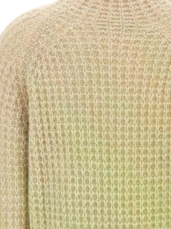 Hemisphere Open-knit Mock-neck Sweater