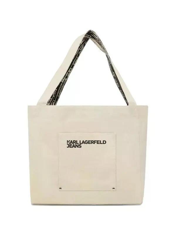 Karl Lagerfeld All-over Print Reversible Shopper Bag