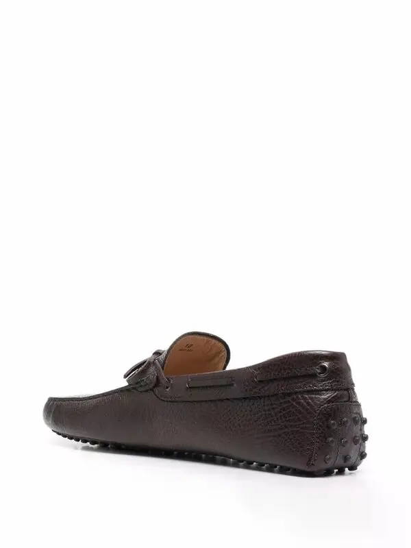 TOD'S Tie-front Leather Loafers