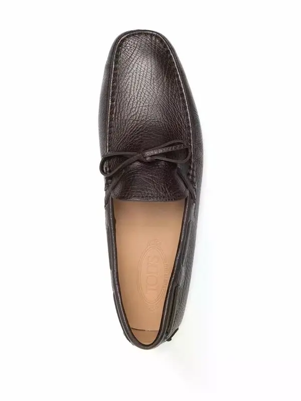 TOD'S Tie-front Leather Loafers