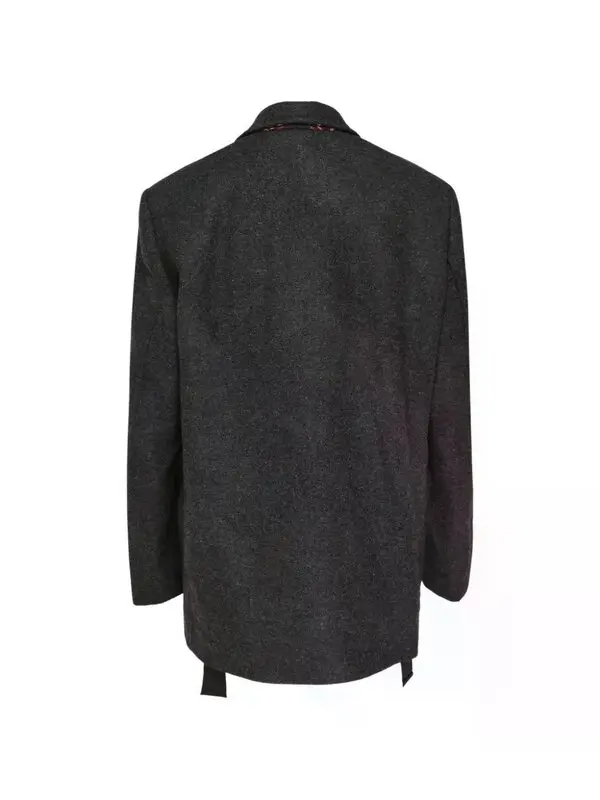 N°21 Melange-effect Notched-lapel Blazer