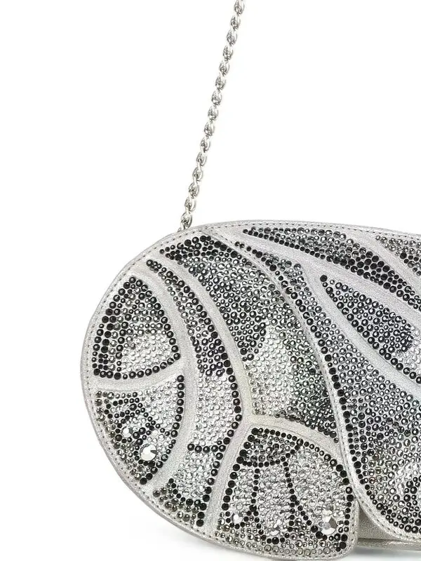 Rodo Crystal Embellished Suede Shoulder Bag