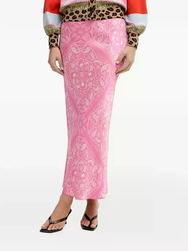 NEVER FULLY DRESSED Paisley-print Midi Skirt