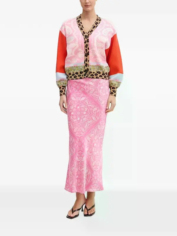 NEVER FULLY DRESSED Paisley-print Midi Skirt