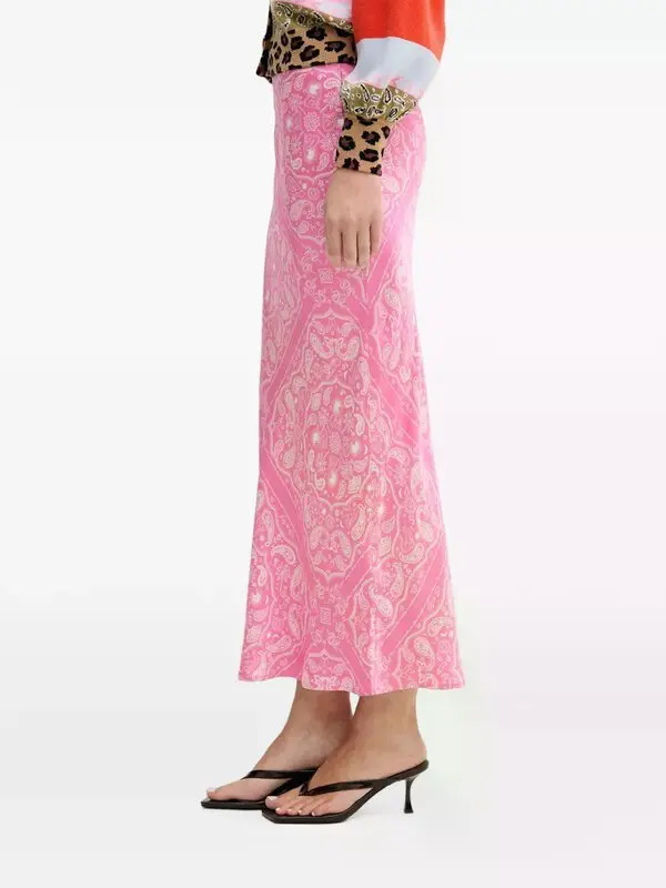 NEVER FULLY DRESSED Paisley-print Midi Skirt