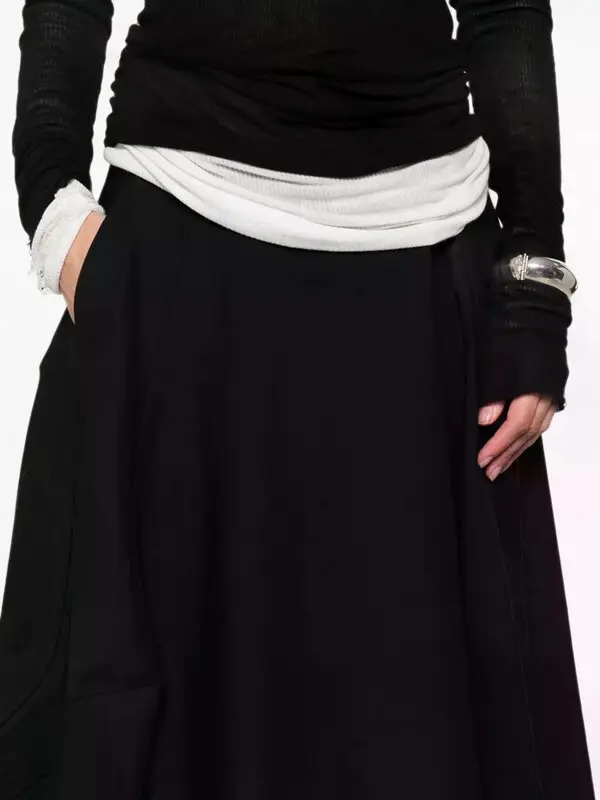 Comme Des Garçons Asymmetric Draped Wool Skirt