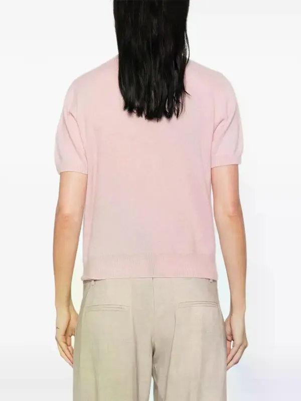 IVORY PARIS Short Sleeve Fine Knit Sweater