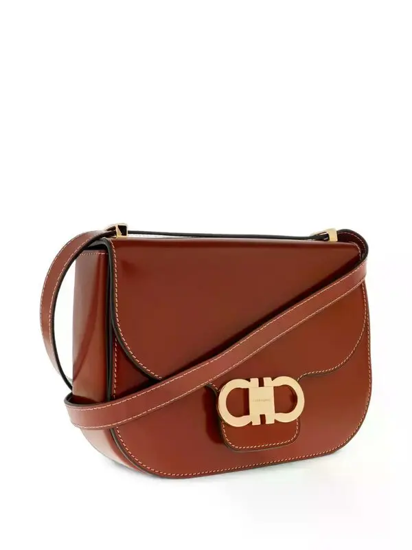 FERRAGAMO Double Gancini North-south Cross Body Bag