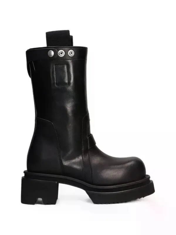 Rick Owens Platform Leather Boots - Black