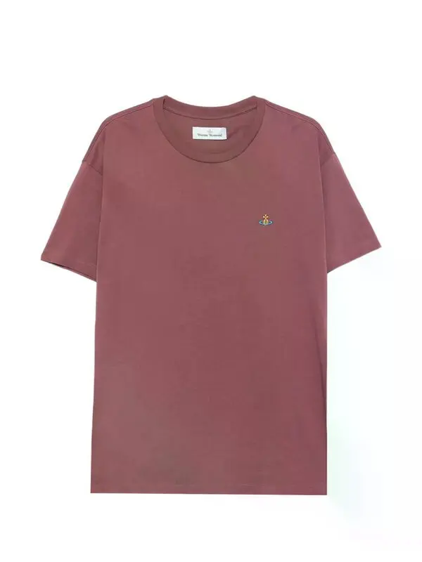 VIVIENNE WESTWOOD Orb Embroidered T-shirt - Pink