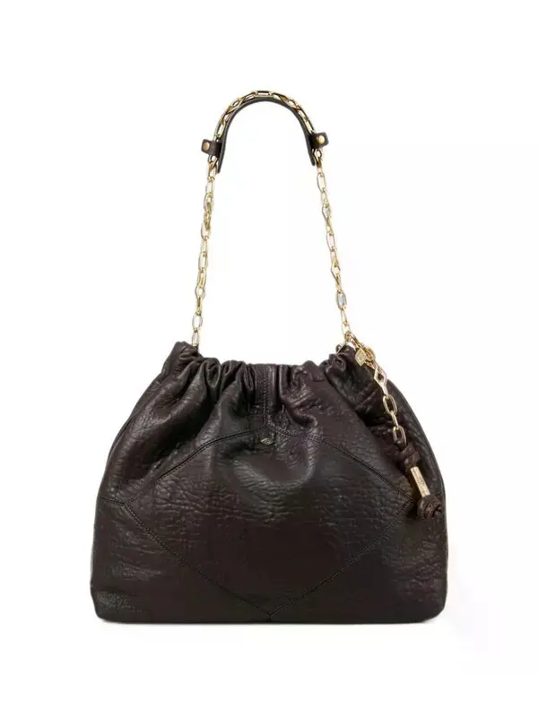 Ba&sh Chain-link Leather Gathered Shoulder Bag