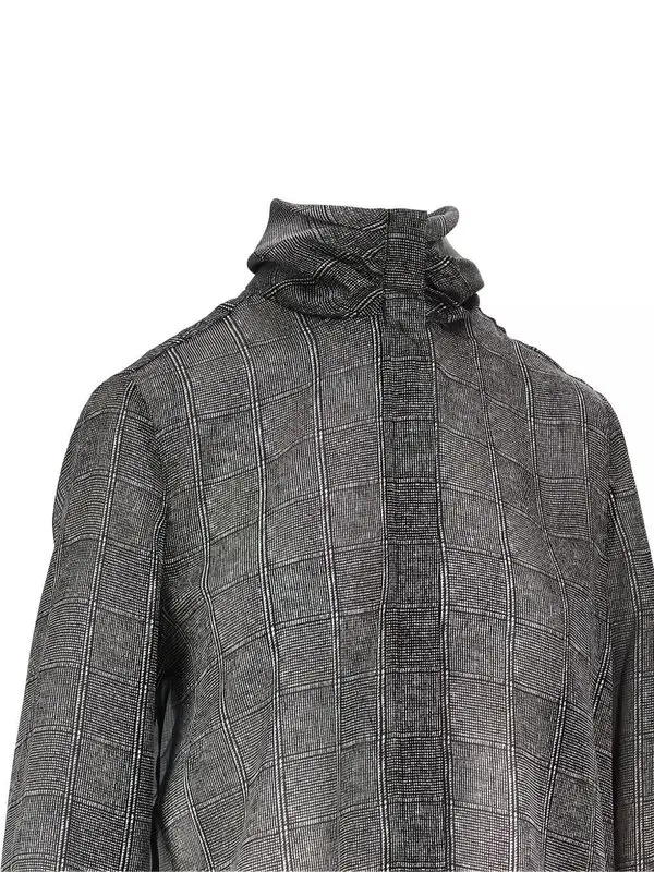 Emporio Armani Check-pattern Cowl-neck Shirt