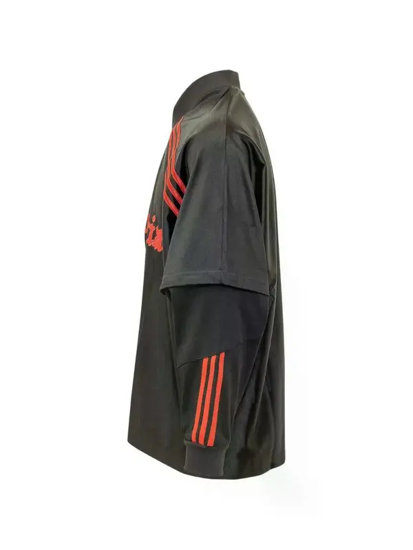 Adidas Layered Sleeve Logo Embroidered Sweatshirt