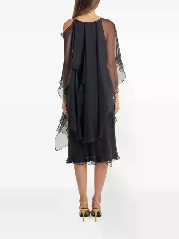 IRINA SCHROTTER Alegra Ruffled Silk Midi Dress