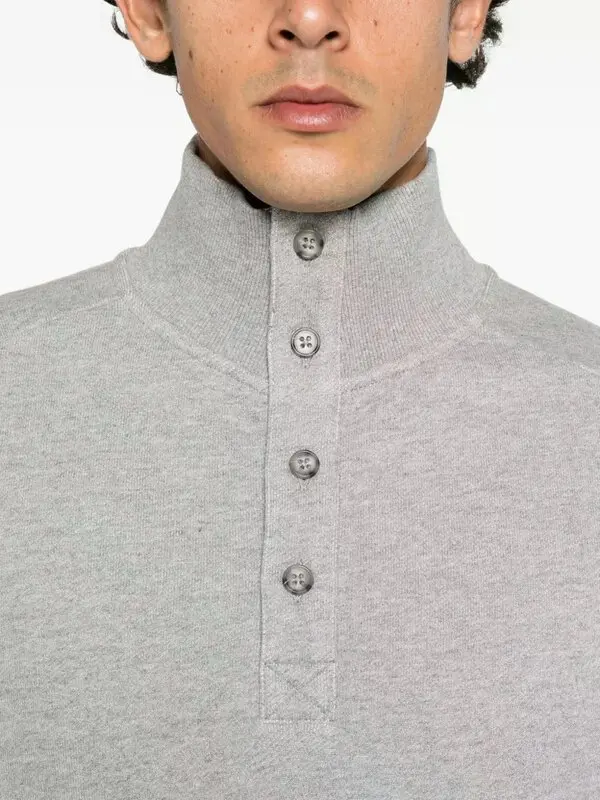 ENTIRE STUDIOS High-neck Button-up Sweater - Grey