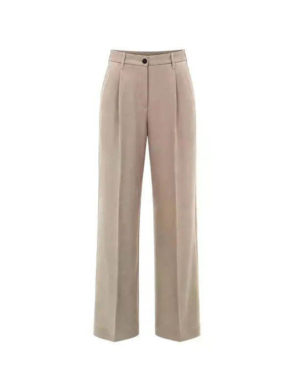 NINE:INTHE:MORNING Pleated Tailored Trousers - Neutrals