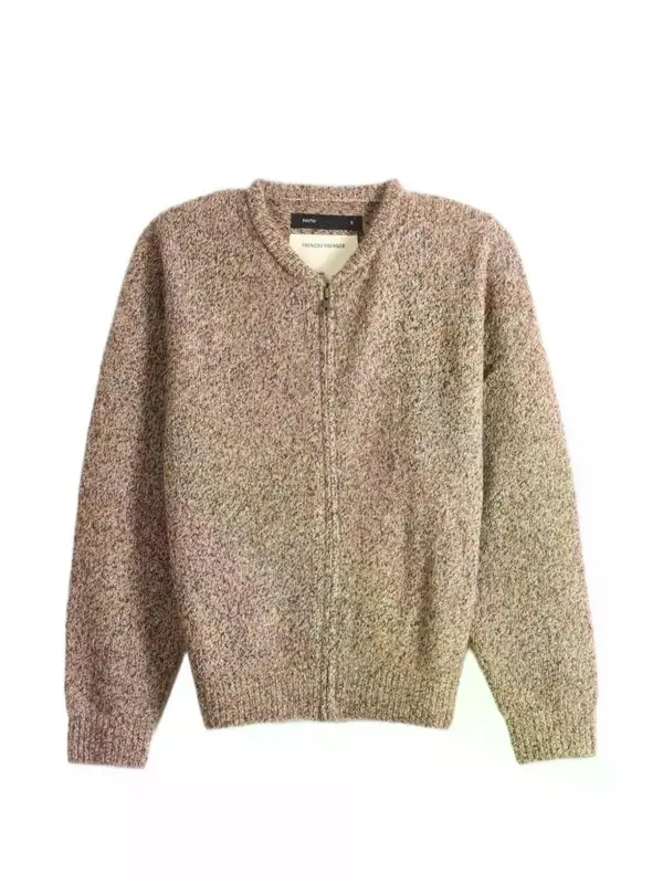 Frenckenberger Zip-up Marl Effect Sweater