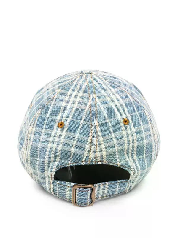 Burberry Check Jacquard Baseball Cap - Blue