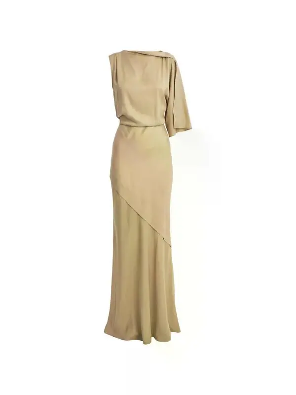 IRINA SCHROTTER Beatrice Asymmetric-sleeve Maxi Dress