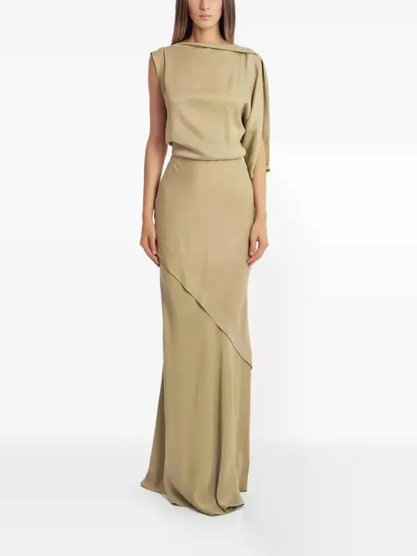 IRINA SCHROTTER Beatrice Asymmetric-sleeve Maxi Dress