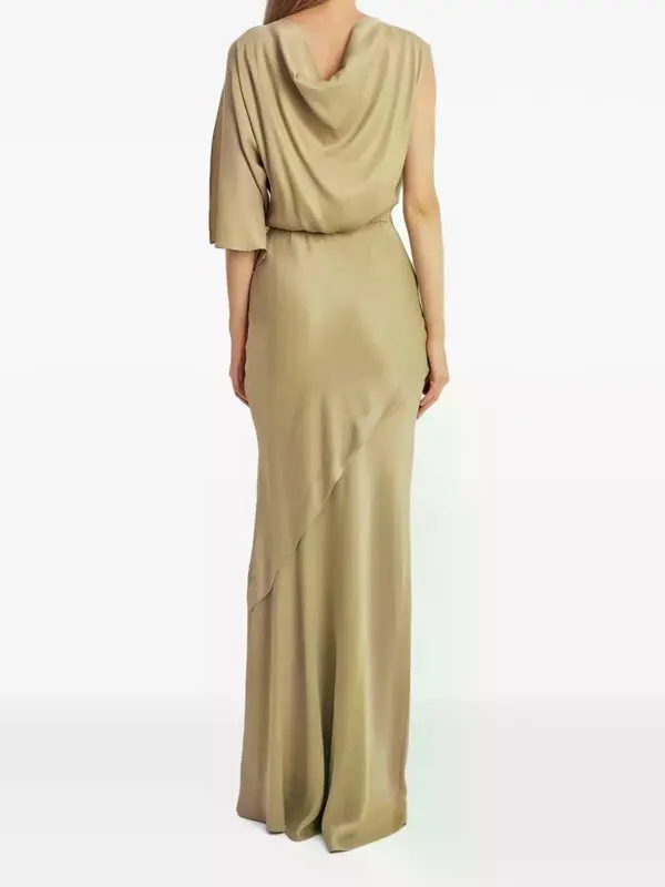 IRINA SCHROTTER Beatrice Asymmetric-sleeve Maxi Dress