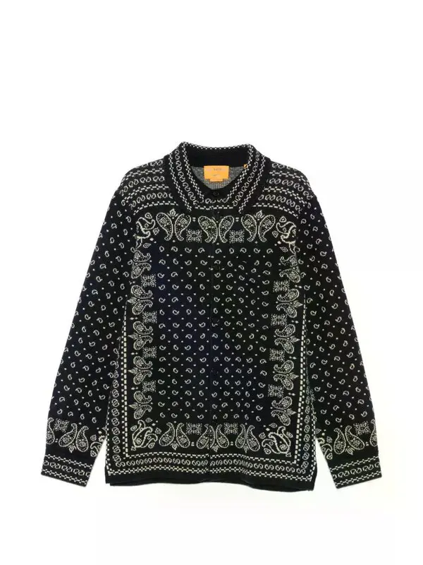 Guest In Residence Paisley Knit Button-down Shirt