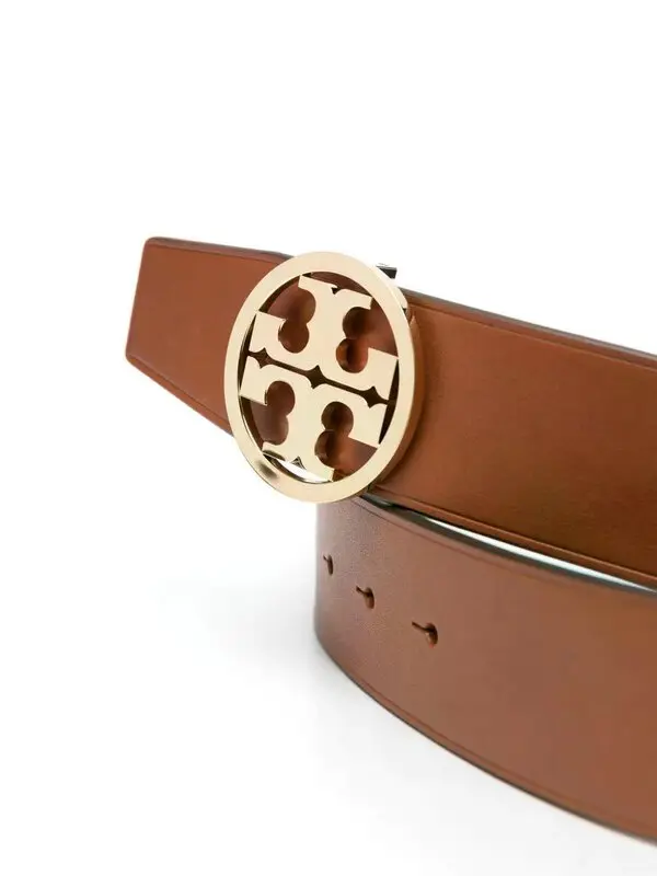 Tory Burch Miller Reversible Leather Belt - Brown