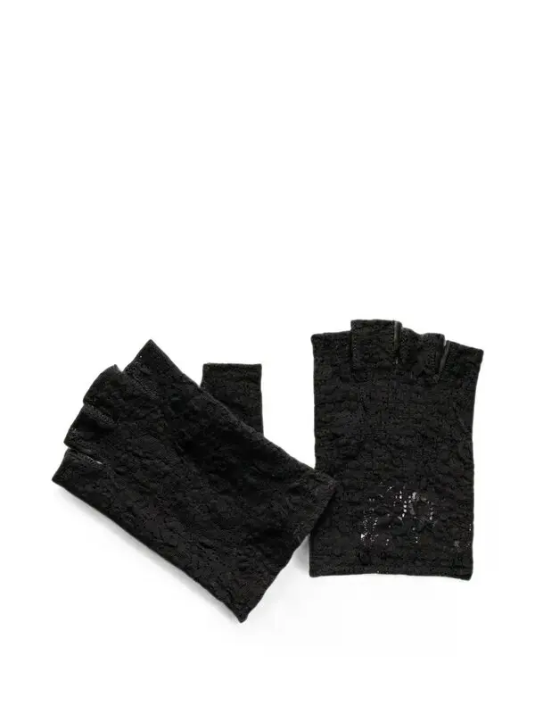Our Legacy Lace Panelled Leather Gloves