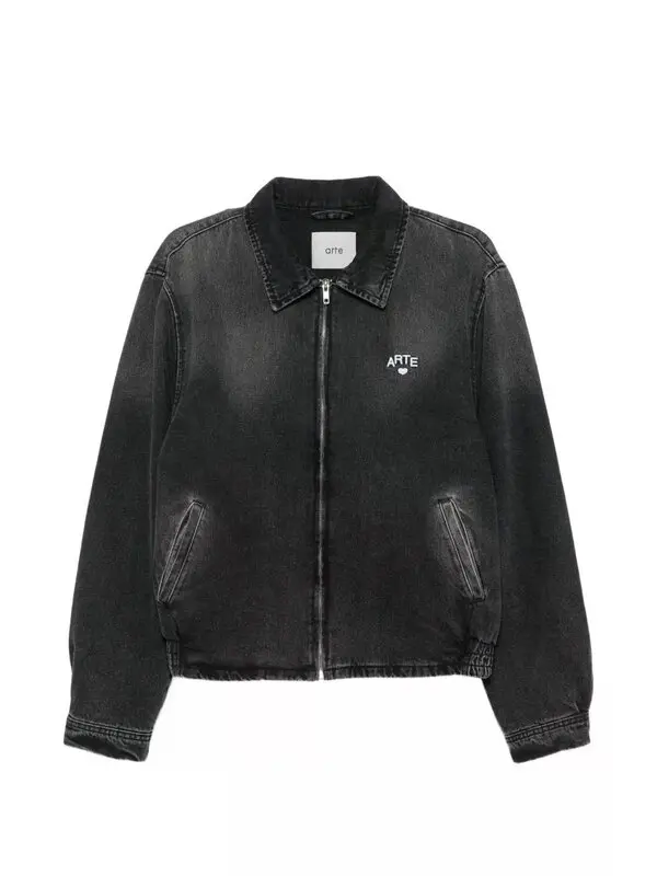 ARTE ANTWERP Logo Embroidered Denim Jacket