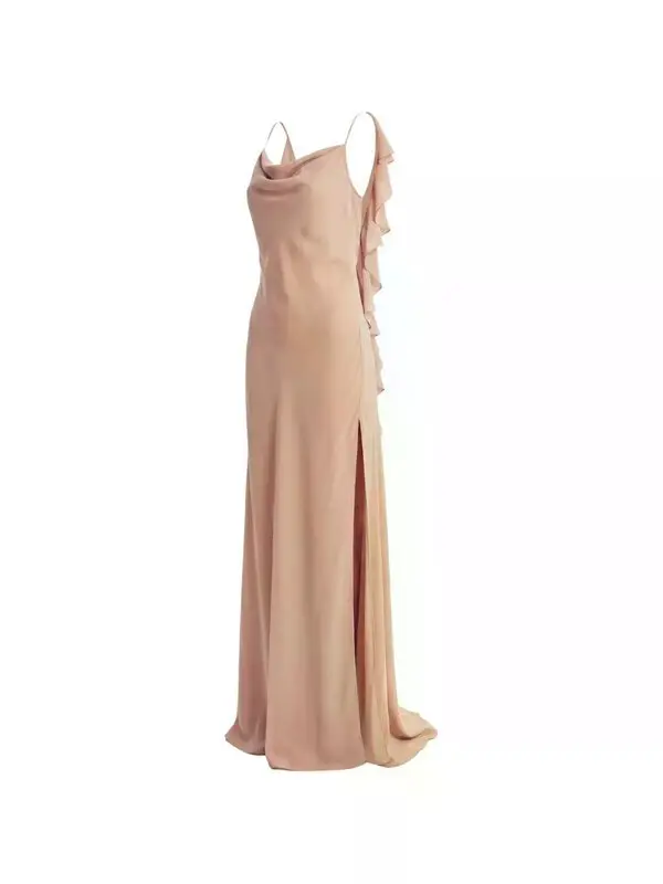 IRINA SCHROTTER Xidonia Ruffled Cowl-neck Maxi Dress
