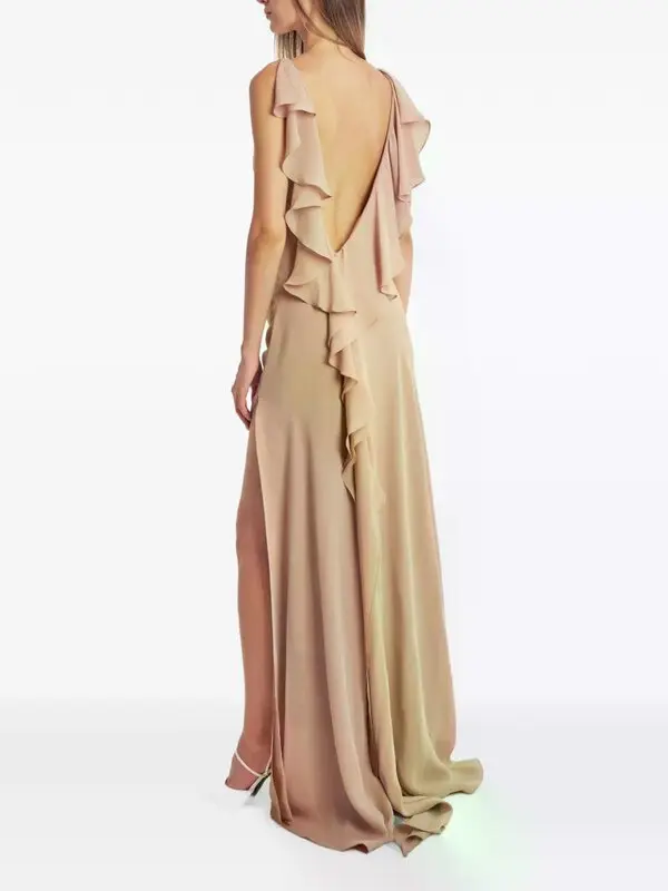 IRINA SCHROTTER Xidonia Ruffled Cowl-neck Maxi Dress